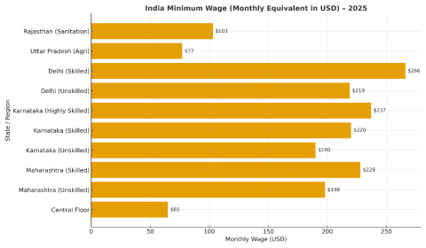 India’s Minimum Wage: A Detailed Guide in USD for 2025